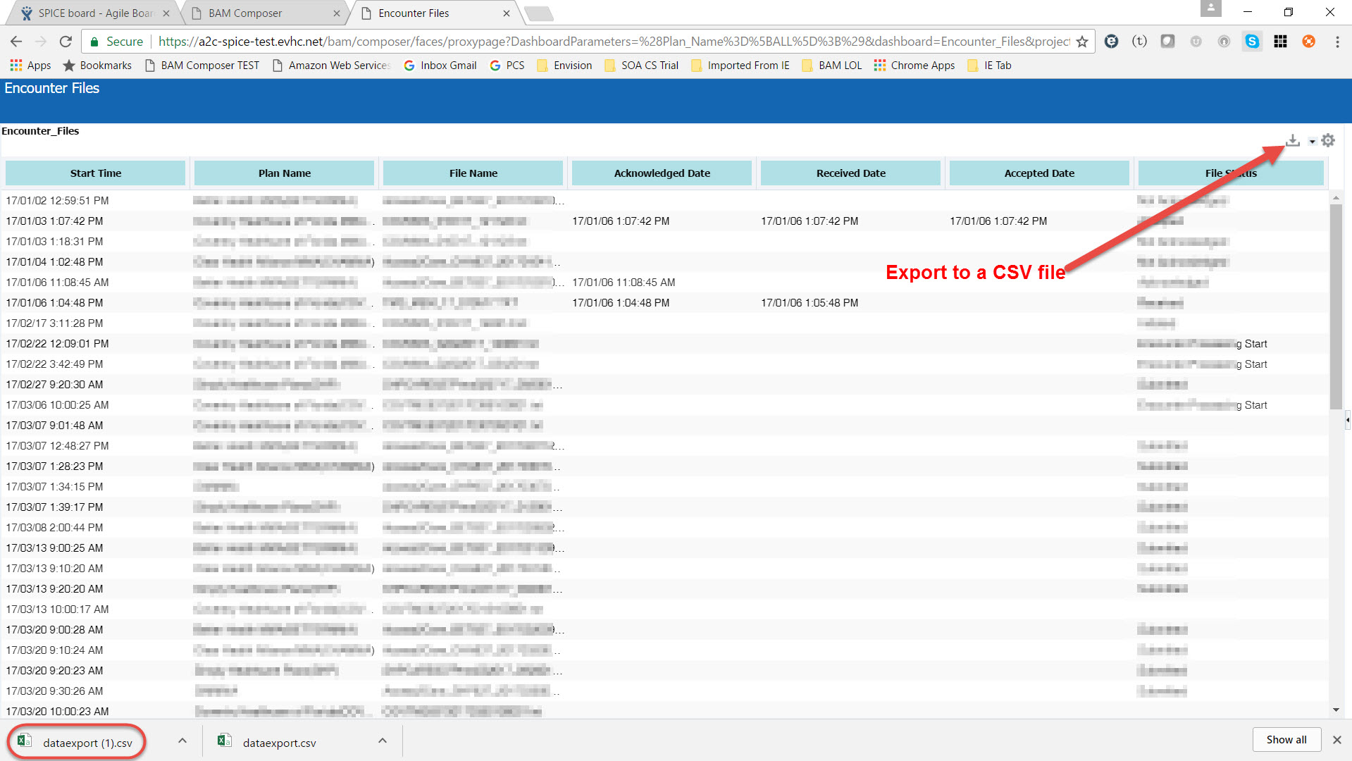 Exporting Oracle BAM 12c Data to Excel